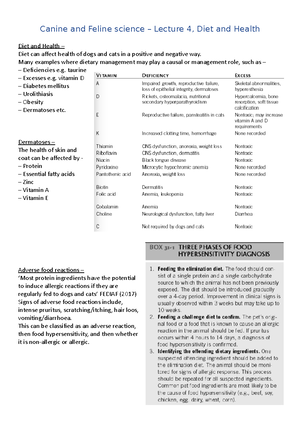 Canine and Feline Science Lecture 8 - Canine and Feline Science ...
