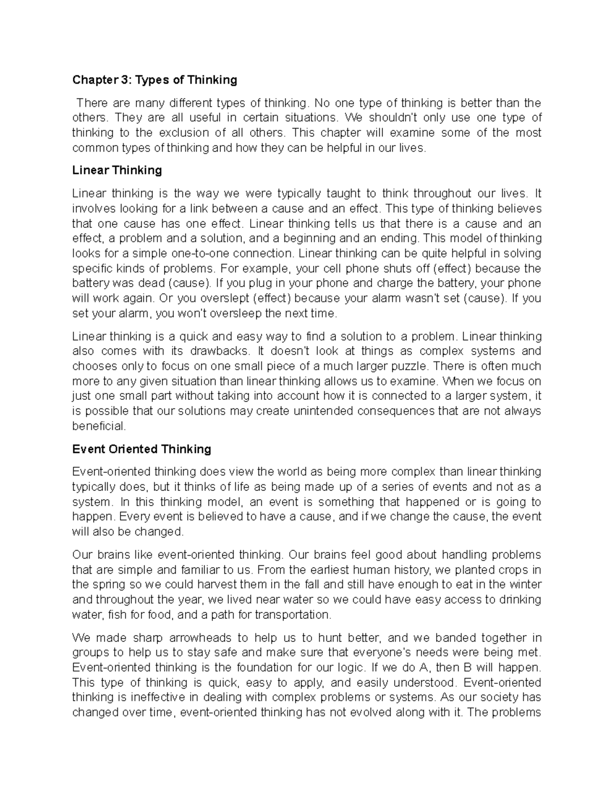 Chapter 3- The Art Of Thinking In Systems - Chapter 3: Types of ...