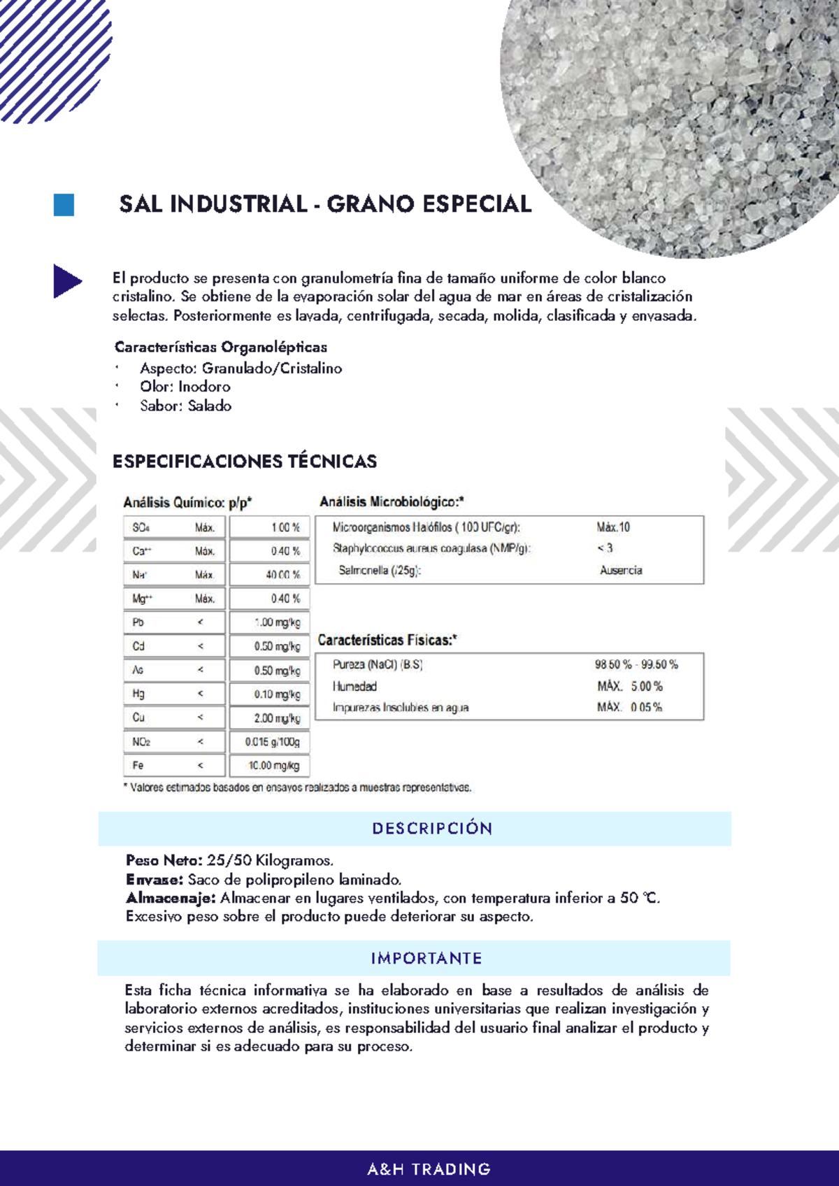 SAL Industrial Grano Especial 1 - COSTABLE ALTA ALUMINA AA- Los ...