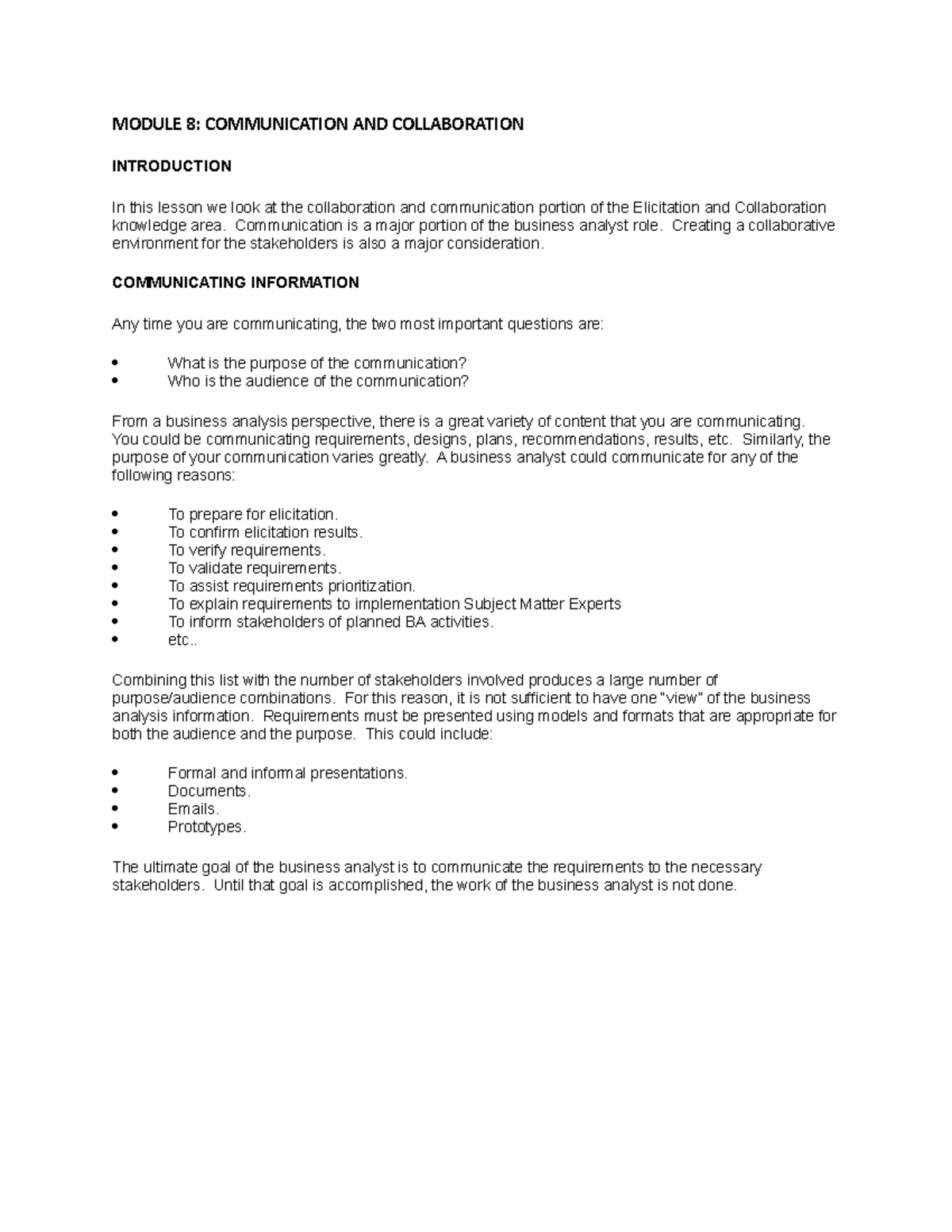 Course Notes - Module 8 - INFO8180 - Conestoga College - Studocu