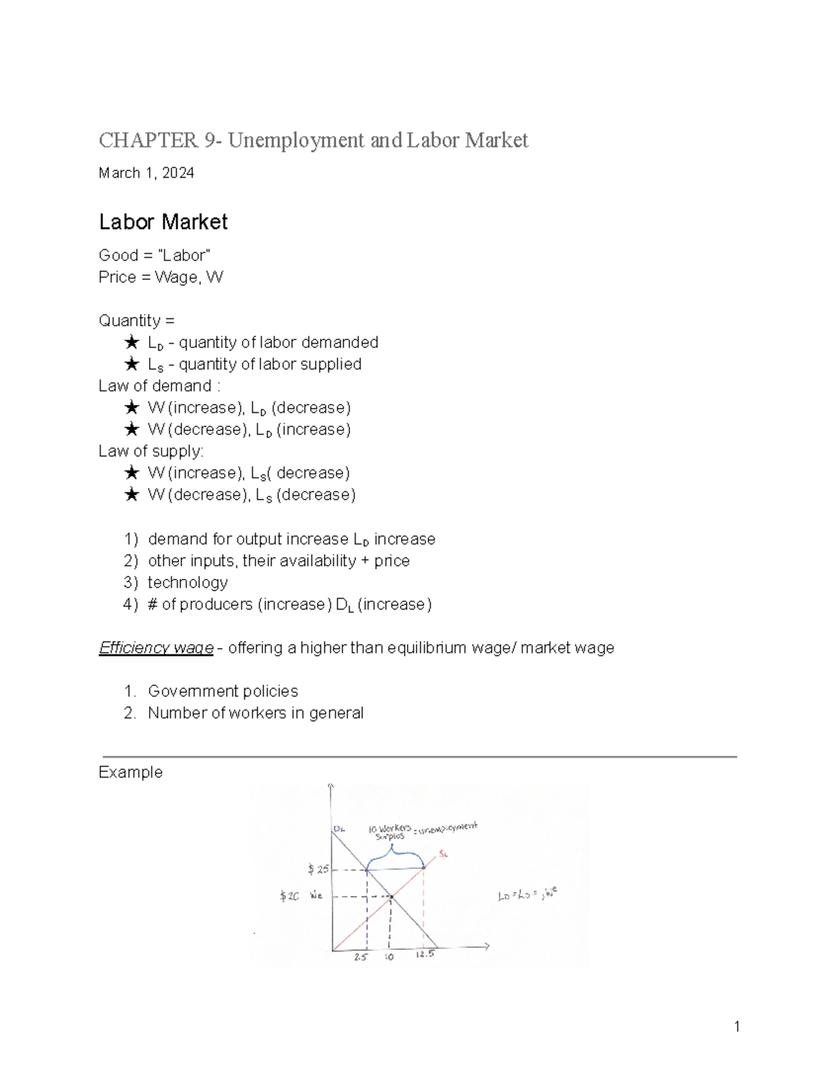 Macro ch9-12 - Lecture notes from Spring 24. - CHAPTER 9- Unemployment ...