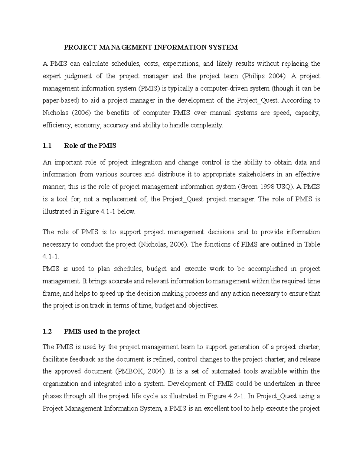 Project Management Information System 2 - PROJECT MANAGEMENT ...