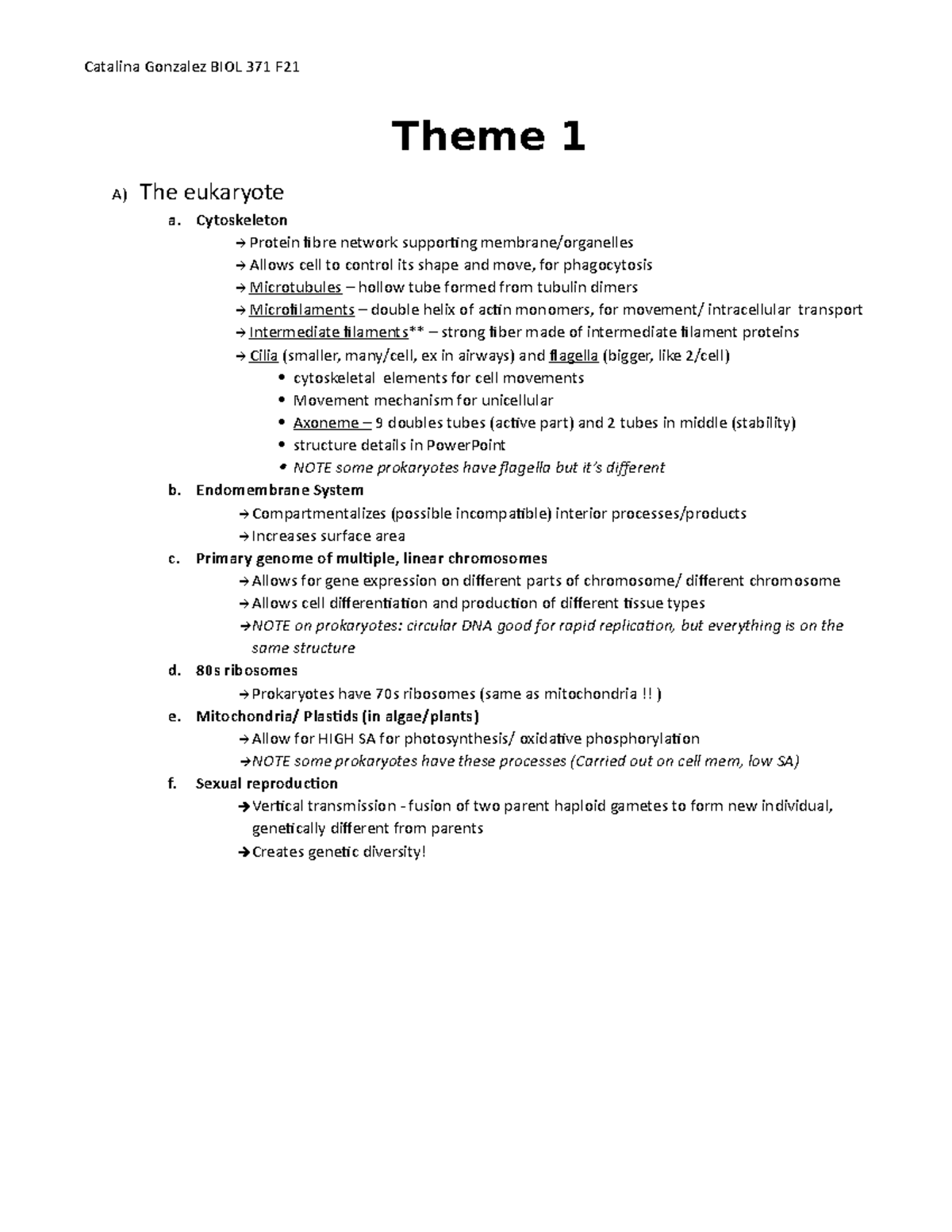 Theme 1 Summary notes - 371 - UCalgary - Studocu
