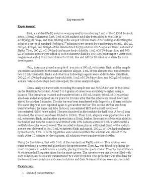 Experiment 2 - lab report - Experiment 2: The Determination of Soda Ash ...