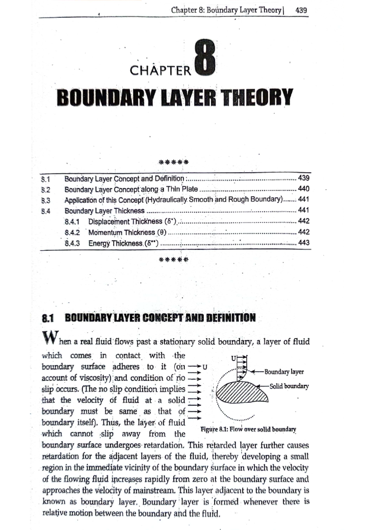 Fluid chap 8 Boundary Layer Theory - Chapter 8: Boundary Layer Theory 439 CHAPTER BOUNDARY LAYER ...