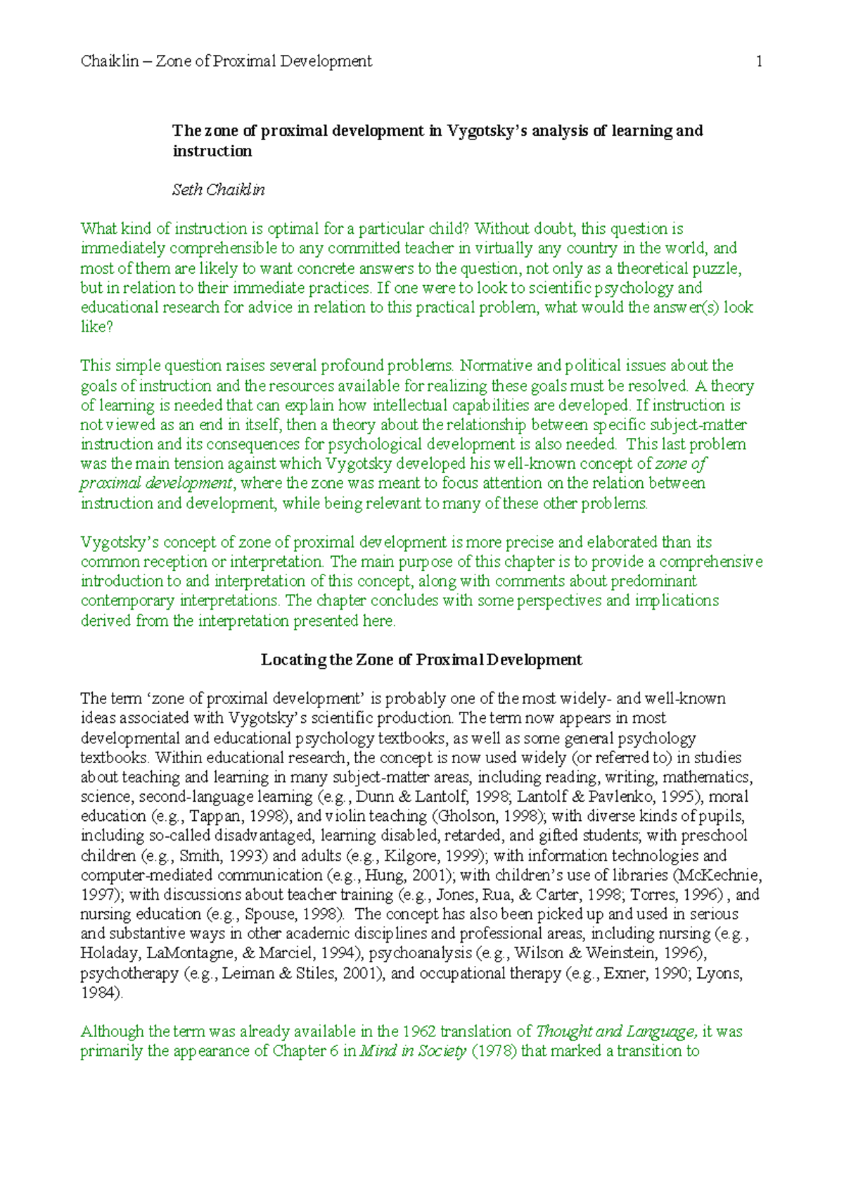 02-Chaiklin The zone of proximal development in Vygotsky - The zone of ...