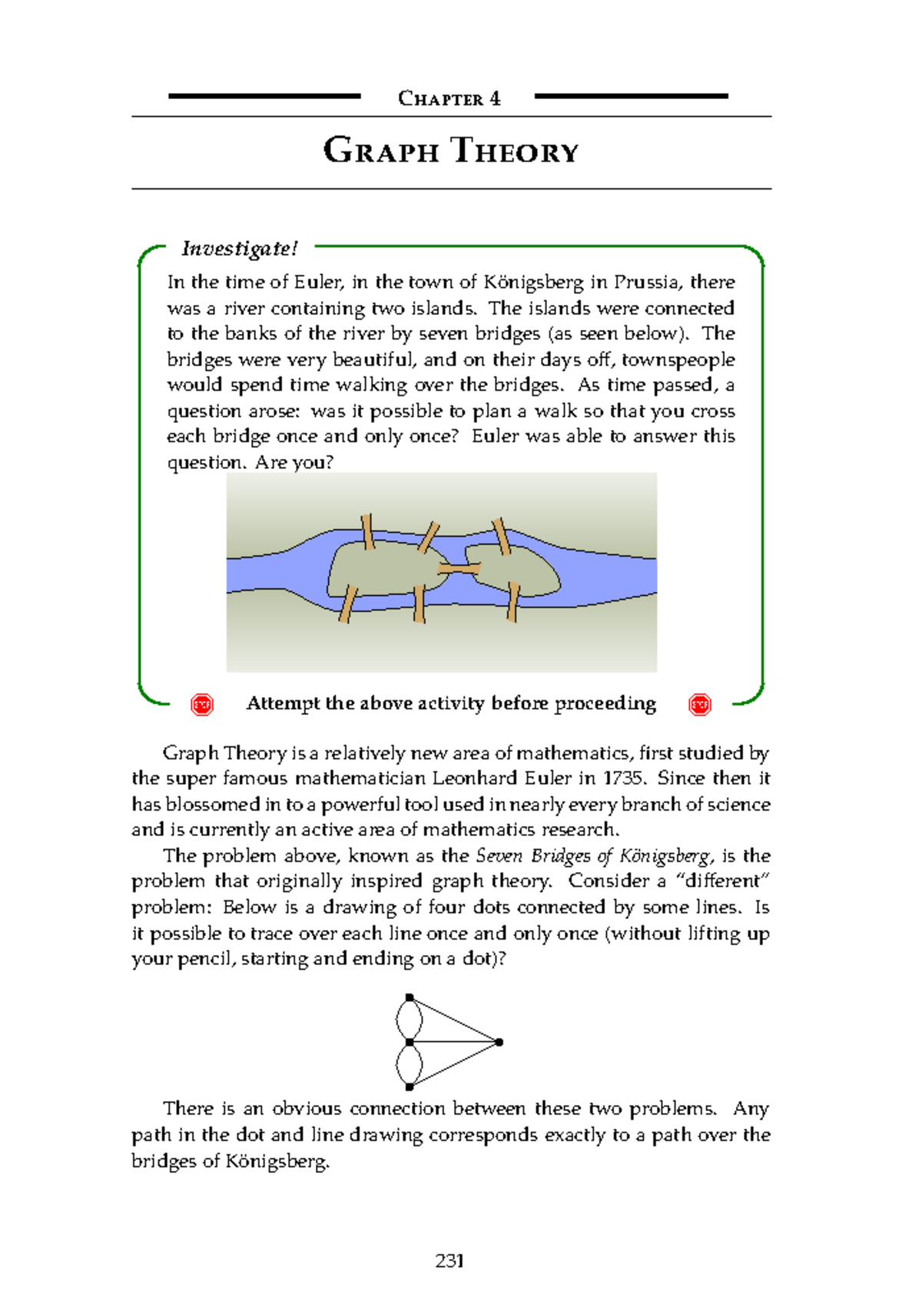 W9 Graphs Theory - notes - Chapter 4 Graph Theory Investigate ...