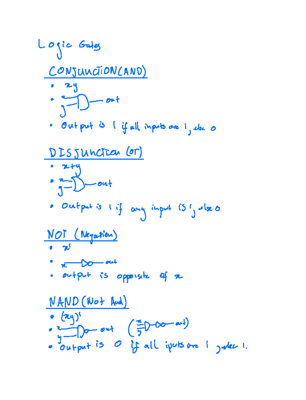 Digital Logic Math Notes For Usyd Elec1601 Very Good Quality Very 