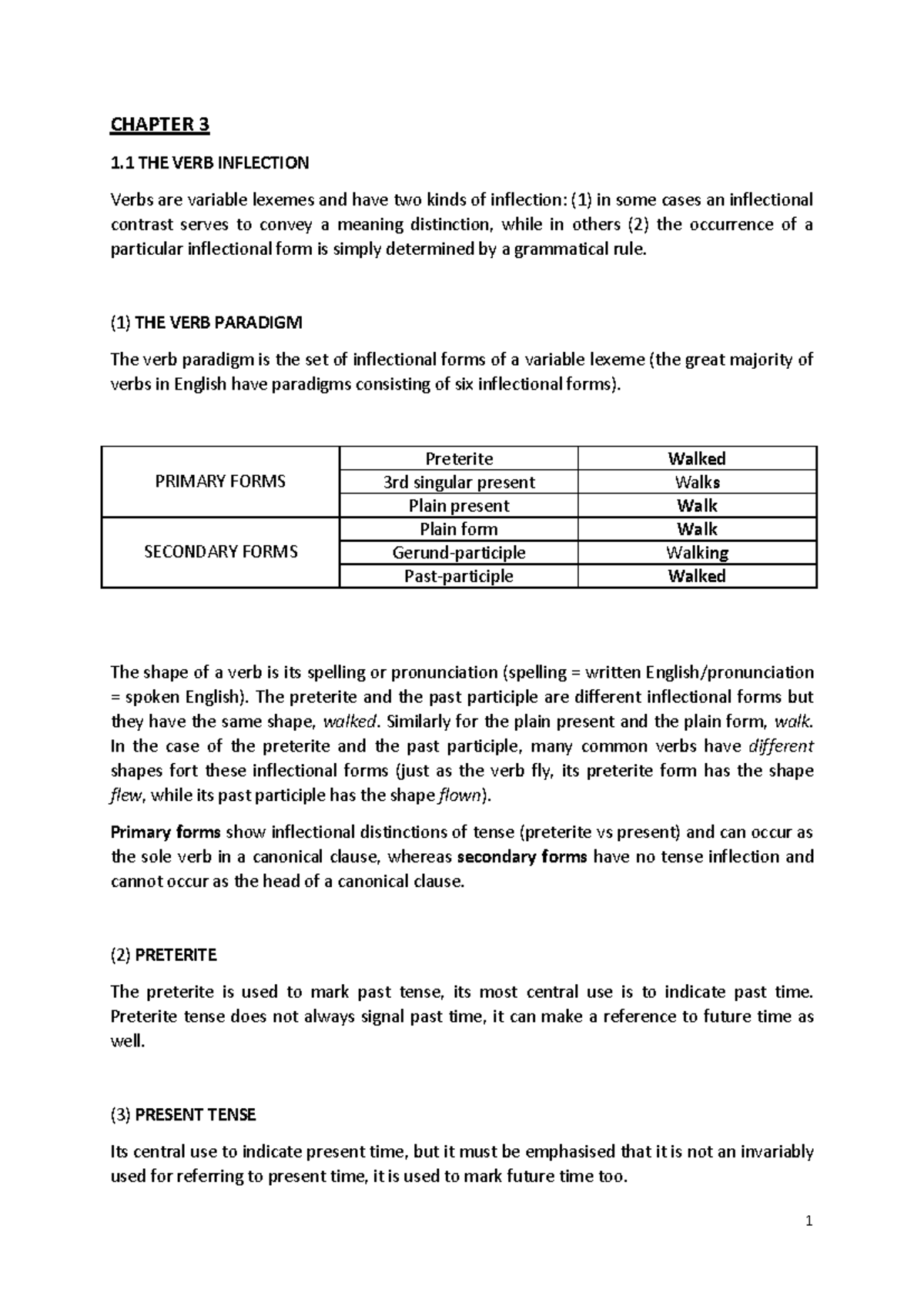Chapter 3 - Résumé A Student's Introduction to English Grammar ...