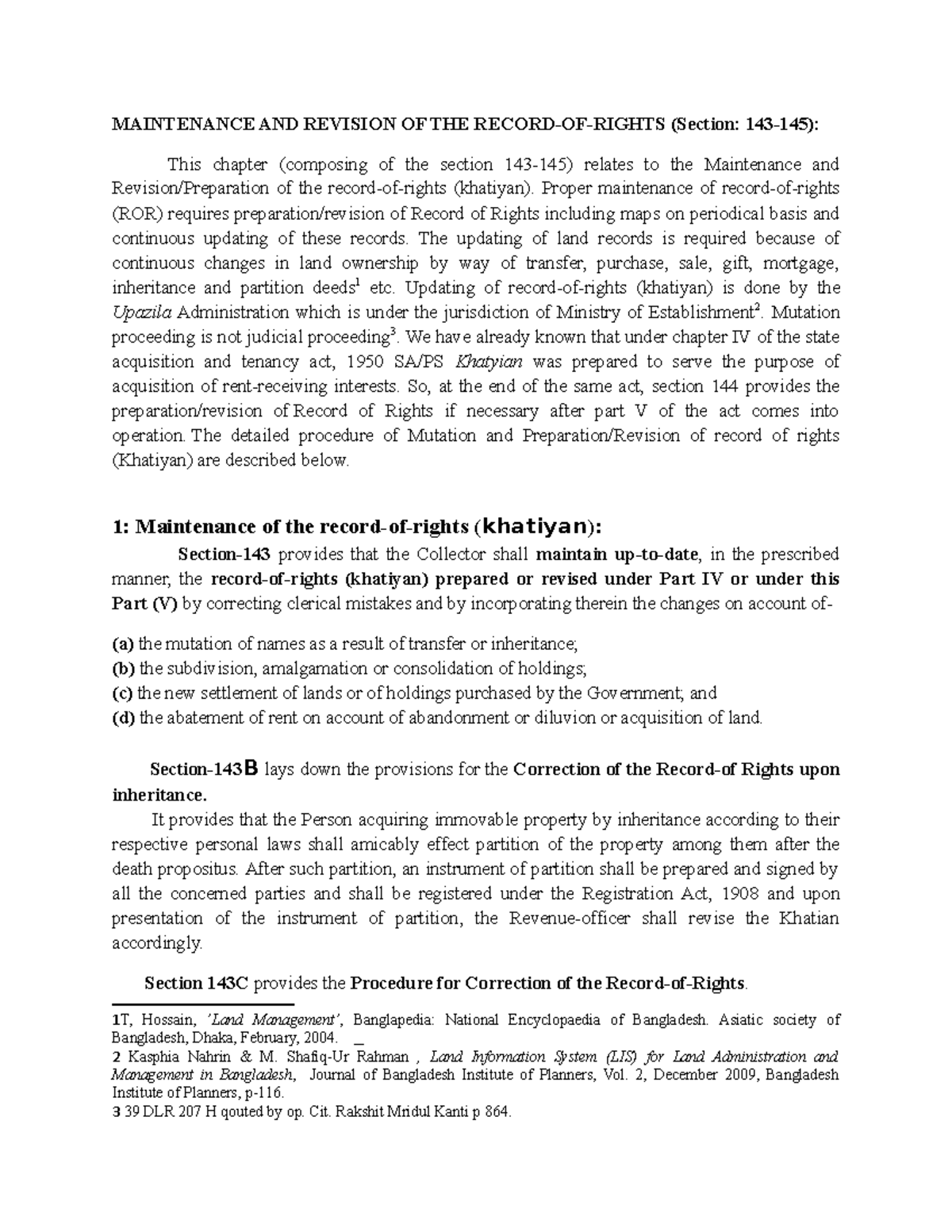 9. Maintenance of record of rights- Mutation - MAINTENANCE AND REVISION ...