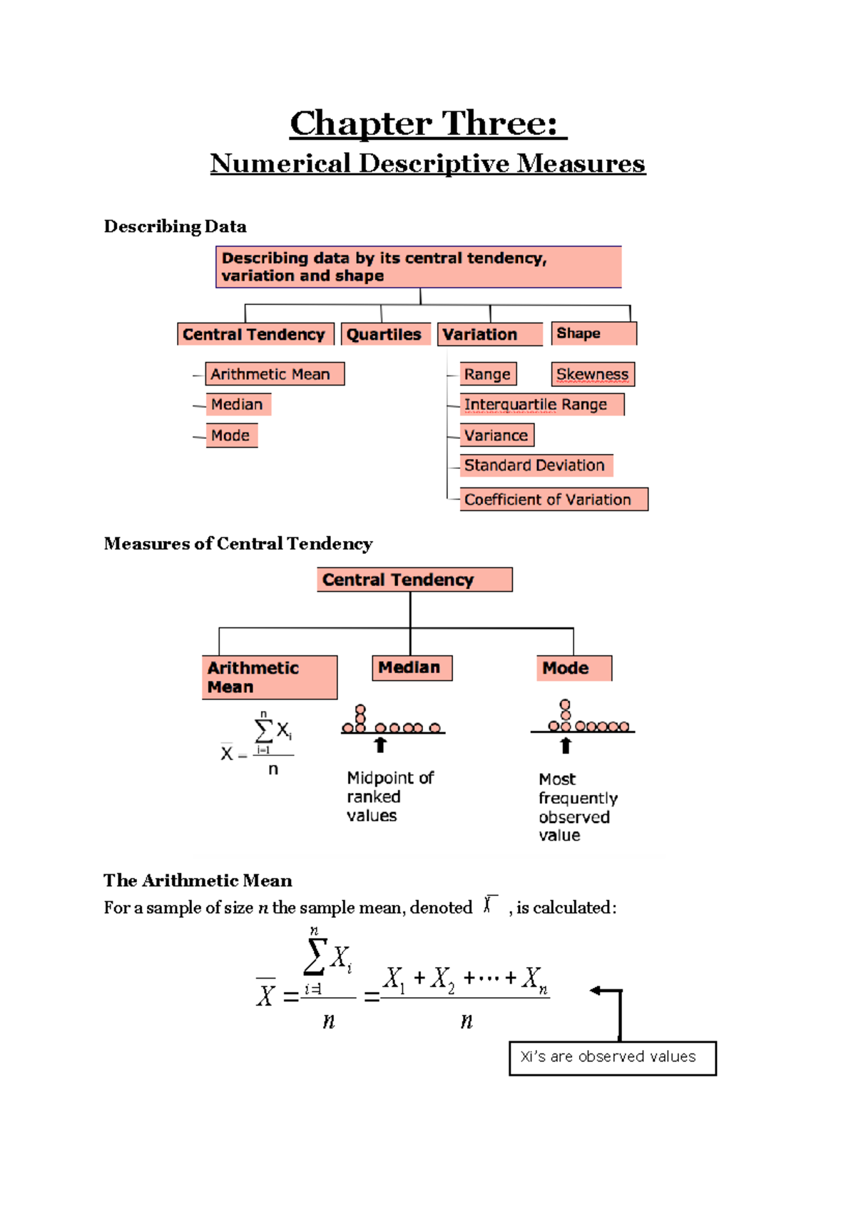 Chapter Three - Commerce - Chapter Three: Numerical Descriptive ...