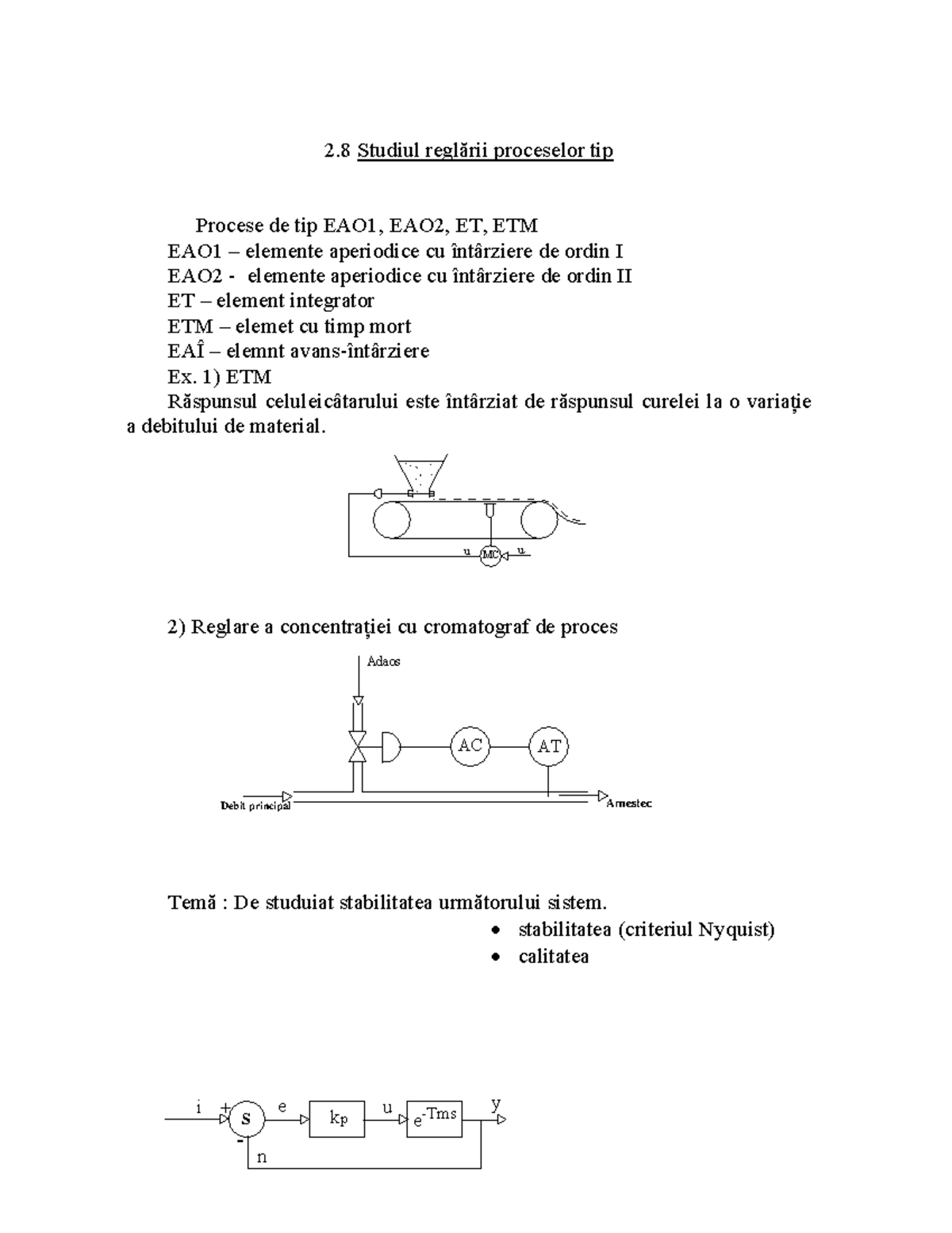 Cap3 - Ioan Dumitrache - 2 Studiul reglării proceselor tip Procese de ...