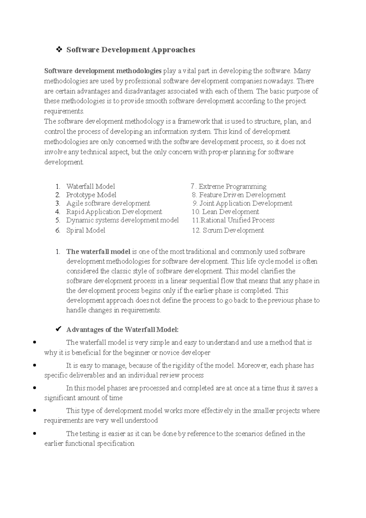 Software development Approaches - Software Development Approaches ...