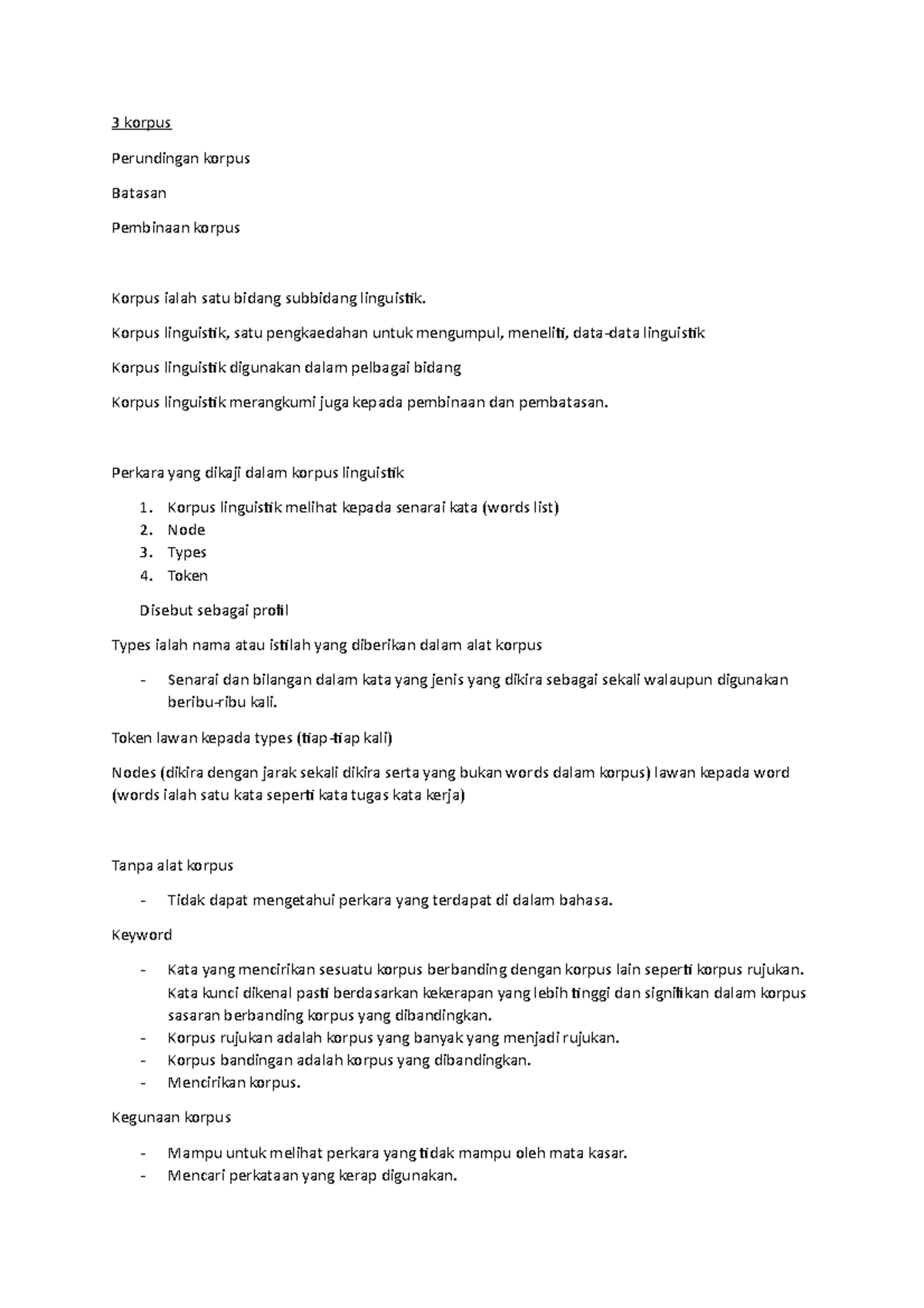 Nota Korpus - Hanya Nota Sahaja. - 3 korpus Perundingan korpus Batasan ...