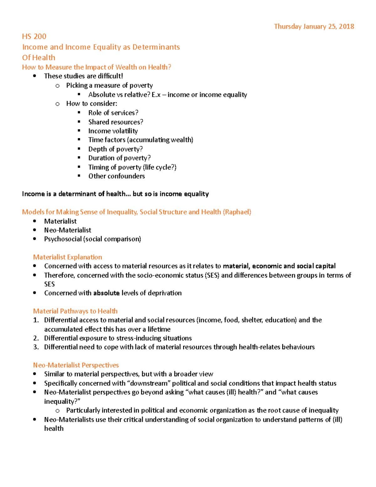 Lecture 4-Income and Income Equality as Determinants Of Health ...