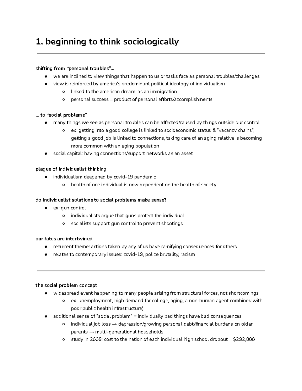 Lecture 1 sociological imagination - 1. beginning to think ...