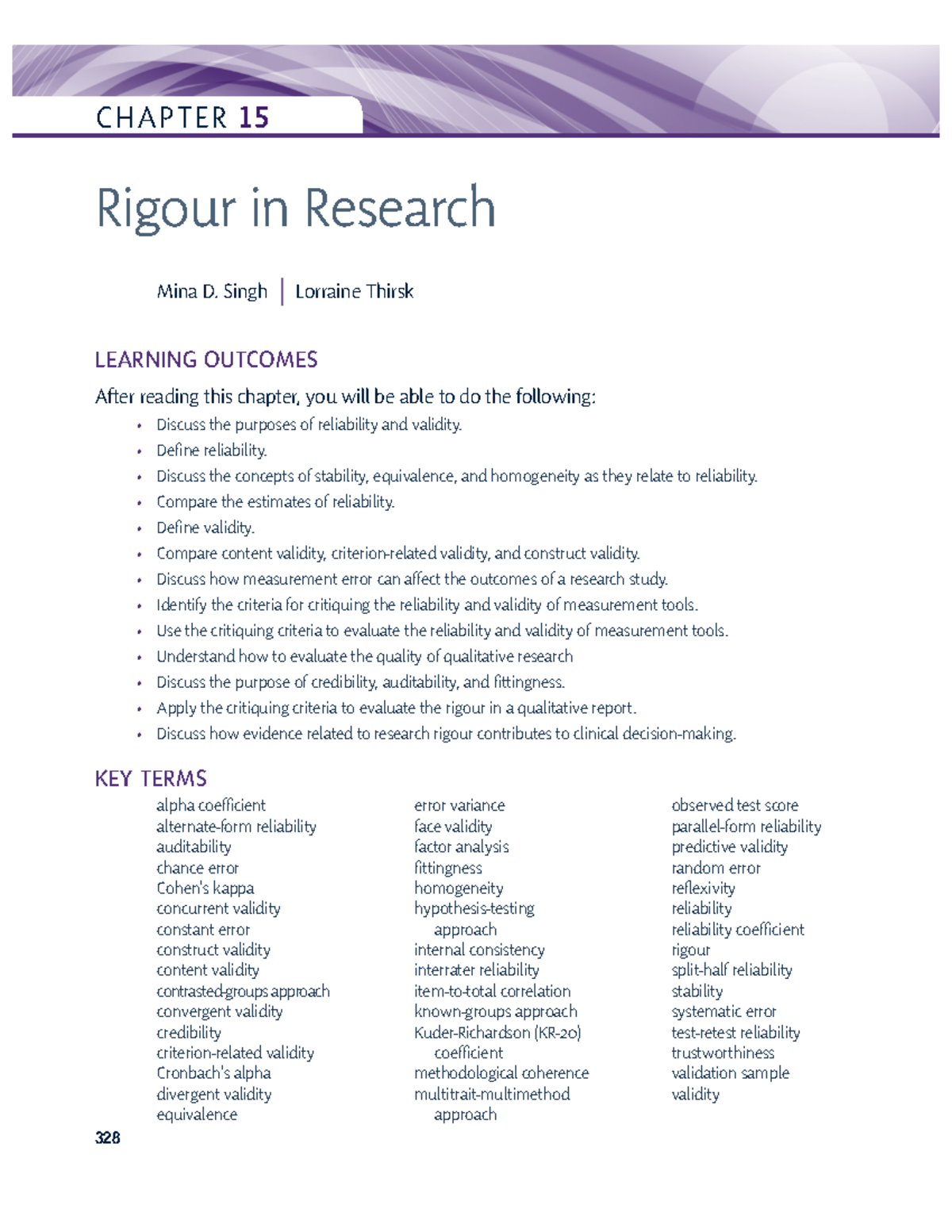 Rigour - cds - 328 Rigour in Research Mina D. Singh I Lorraine Thirsk C ...