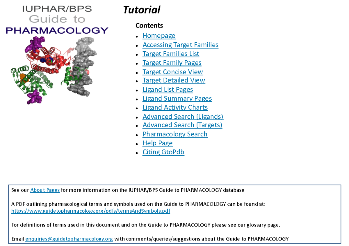 Guideto Pharmacology Tutorial - Tutorial See our About Pages for more ...