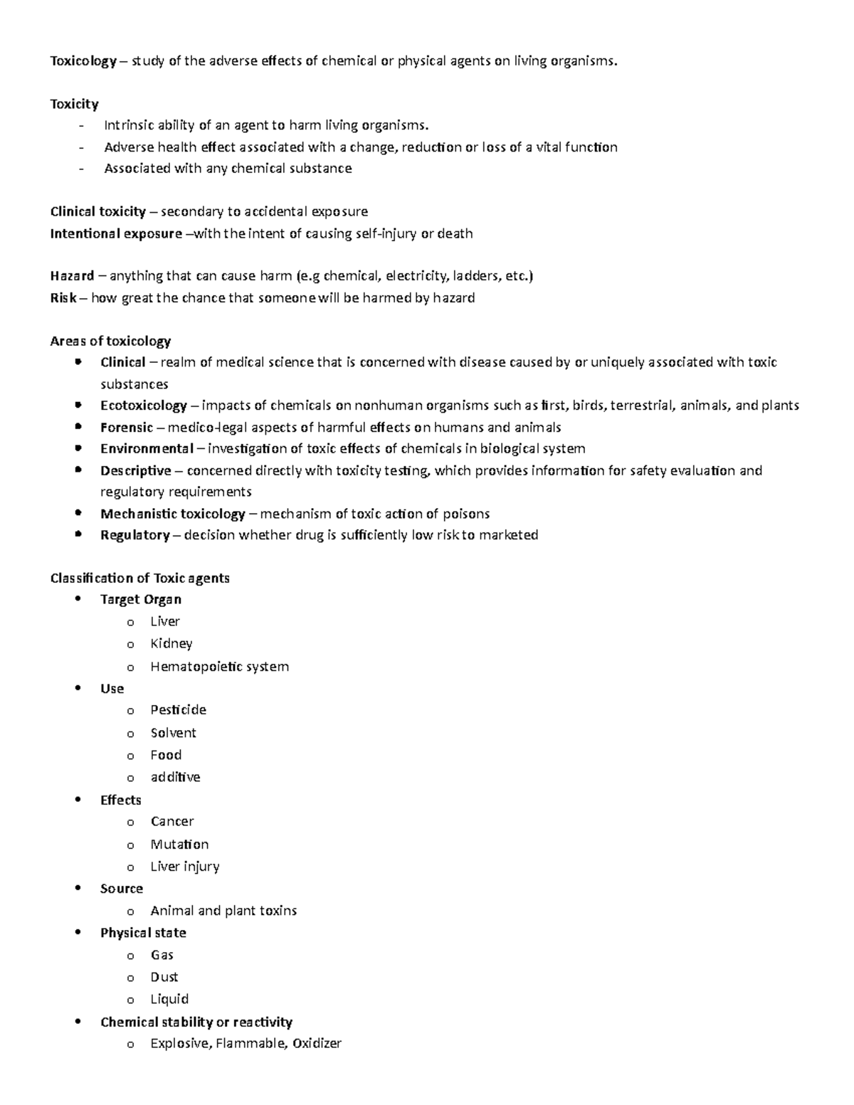 Toxicolog - Toxicity - Intrinsic ability of an agent to harm living ...