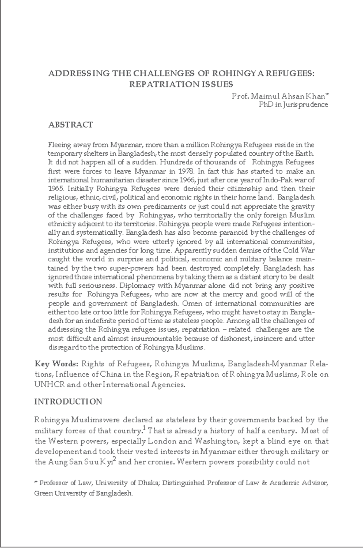 Addressing-the-Challenges-of-Rohingya-Refugees Repatriation-Issues ...