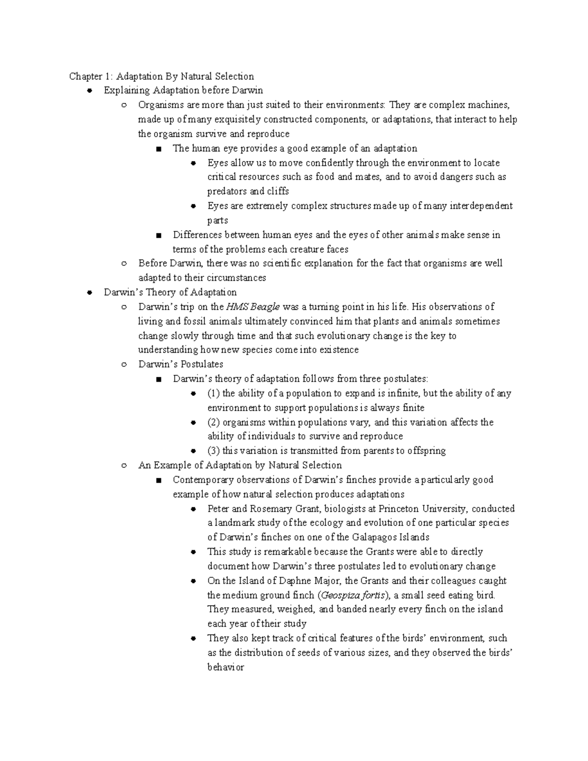 How Humans Evolved - Chapter 1: Adaptation By Natural Selection ...