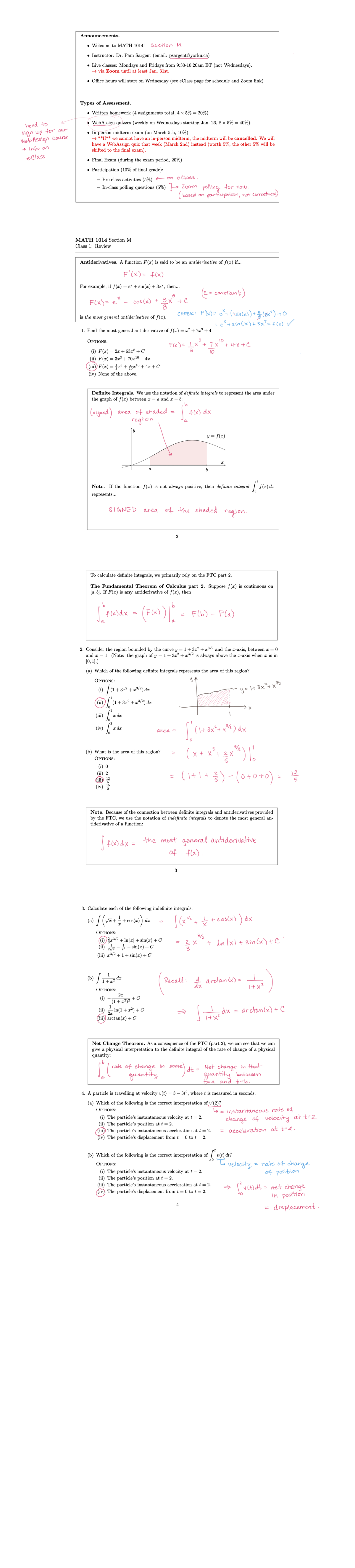 Class 1 Solutions - lecture notes with teachers explanation and more ...