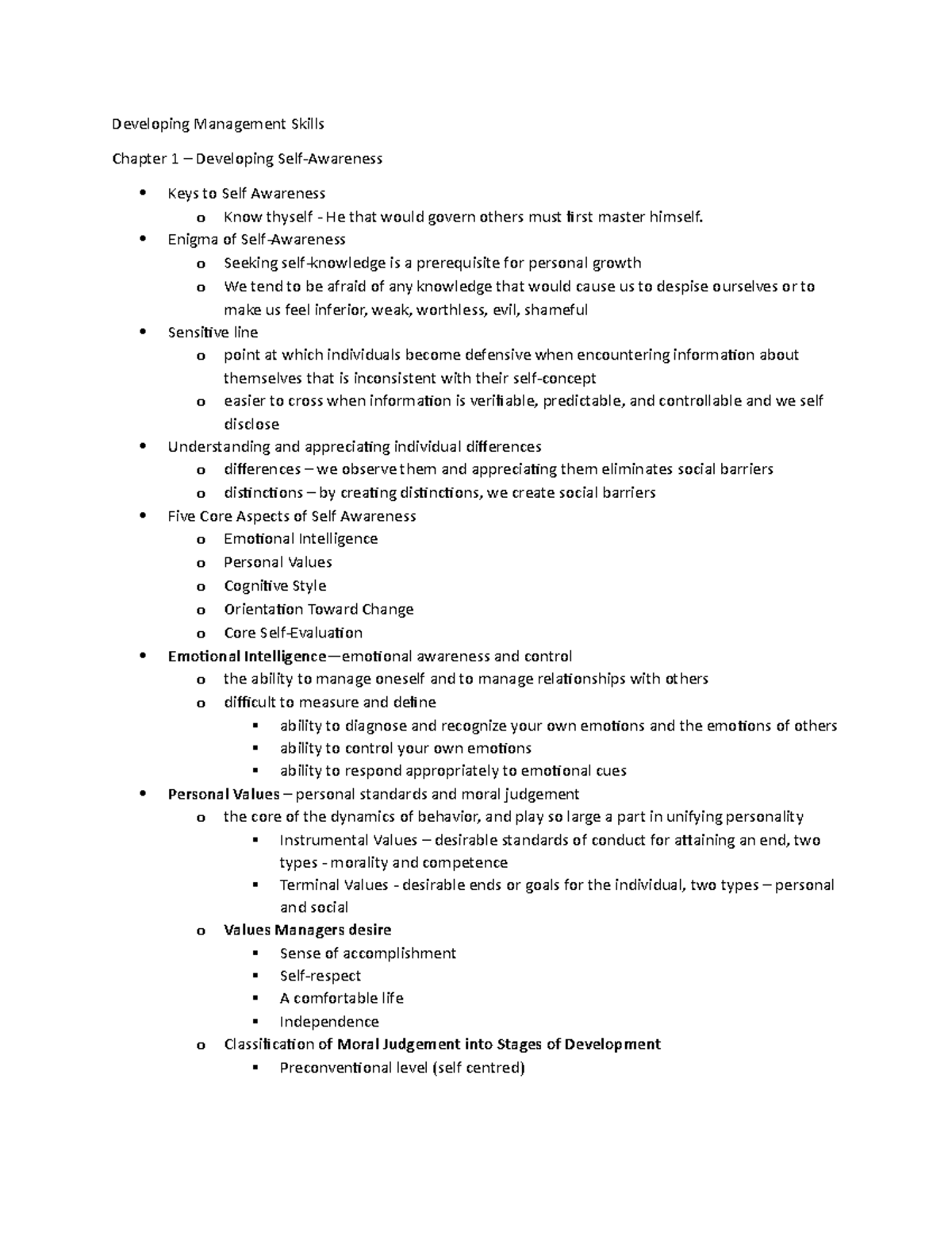 Chapter 1 Lecture Notes For Info Systems Developing Management Skills Chapter 1 Developing