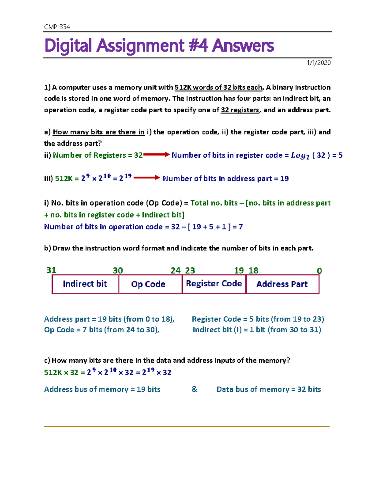 Digital Assign 4 Answers 22011 0 003433 - CMP 334 Digital Assignment ...