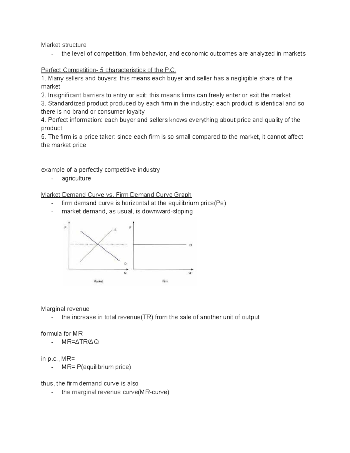 Chapter 5 - competition and monopoly - Market structure - the level of ...