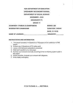 Geography gr.11 slope elements - MONDEOR HIGH SCHOOL DEPARTMENT OF ...