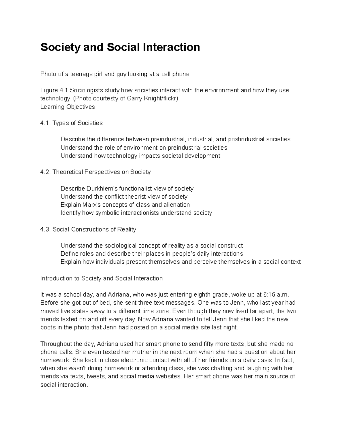 Society and Social Interaction - (Photo courtesty of Garry Knight ...