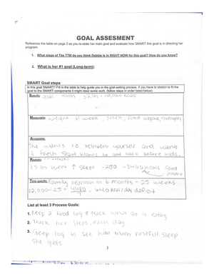 Smart Goal Activity - EXSC 390 - Studocu