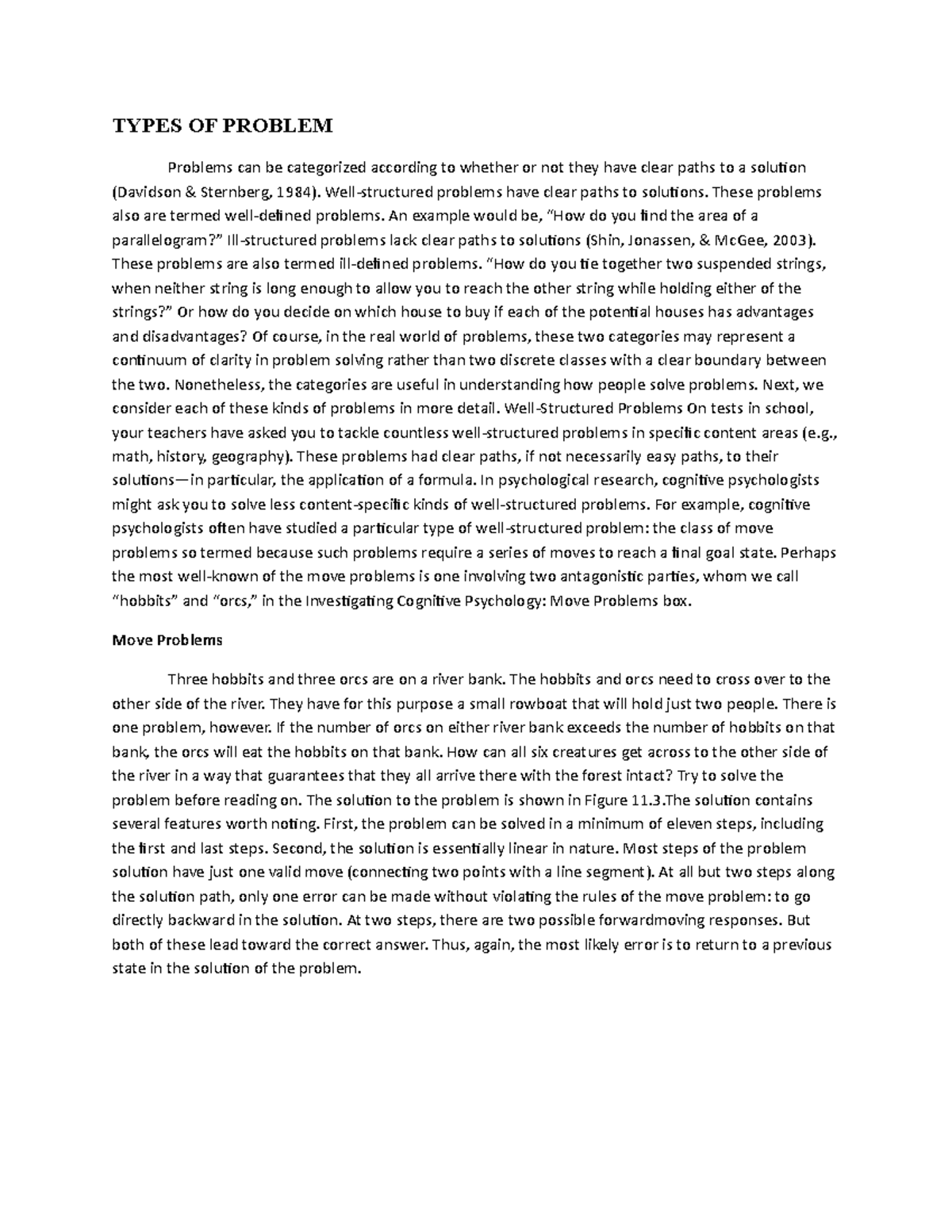 Types-OF- Problem - TYPES OF PROBLEM Problems can be categorized ...