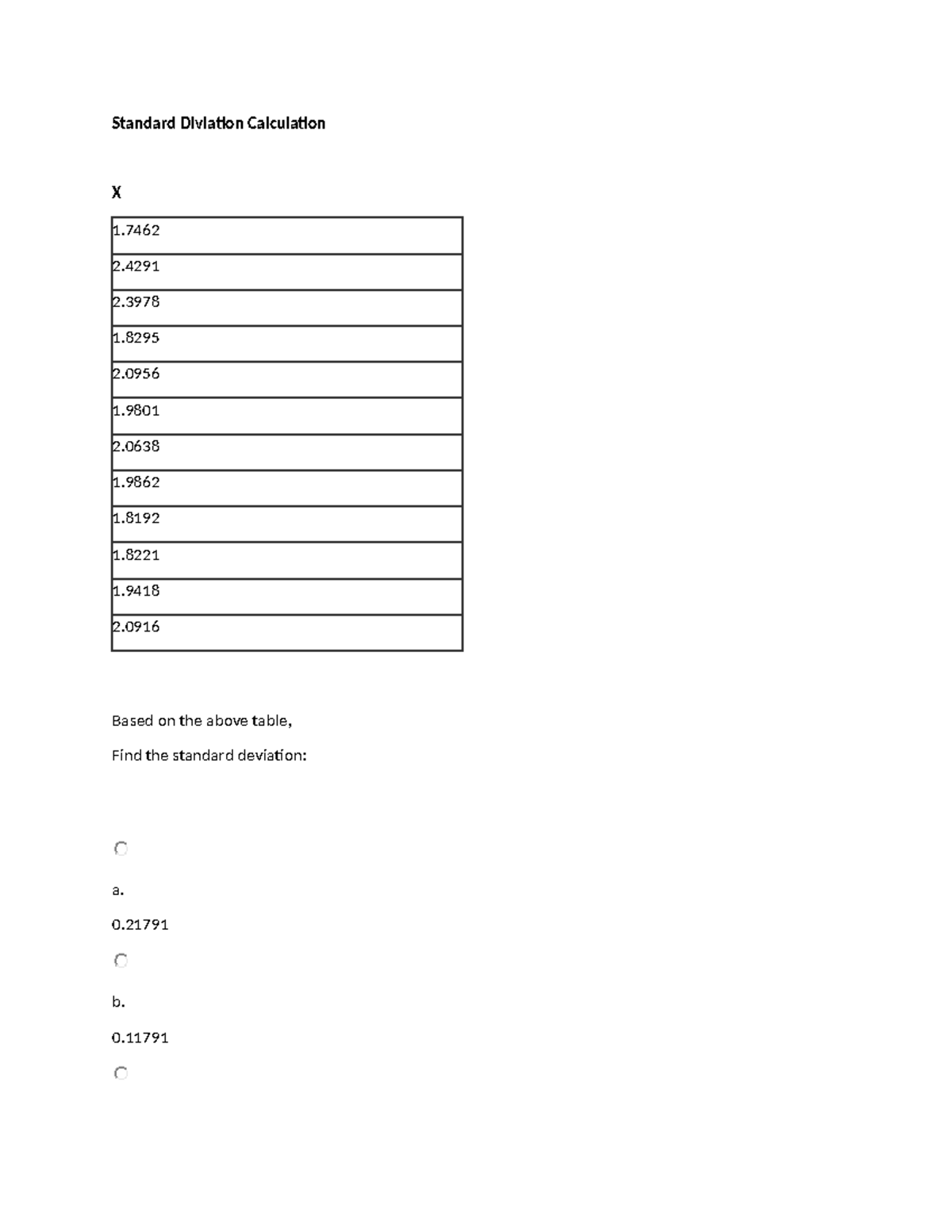 Standard Diviation Calculation - 2. 2. 1. 2. 1. 2. 1. 1. 1. 1. 2. Based ...