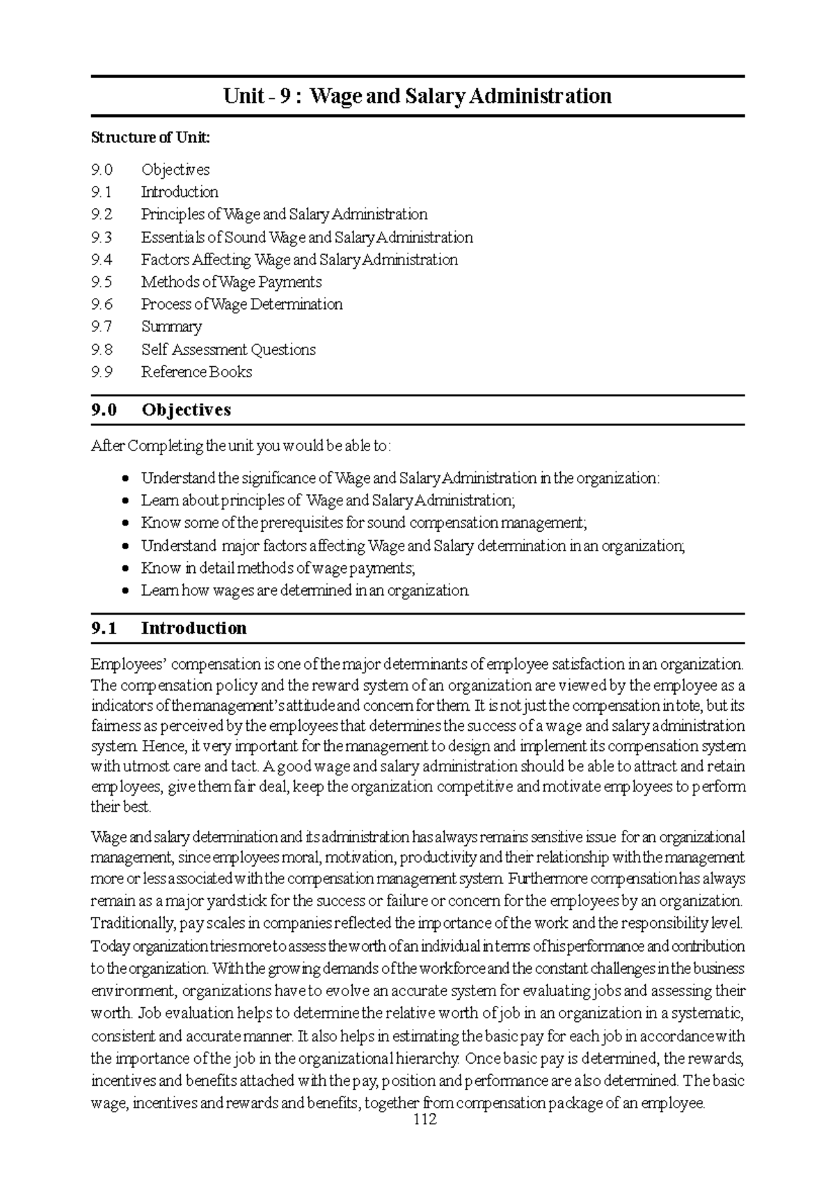 Hrm basic notes 112 127 - Human resource management - Unit - 9 : Wage ...