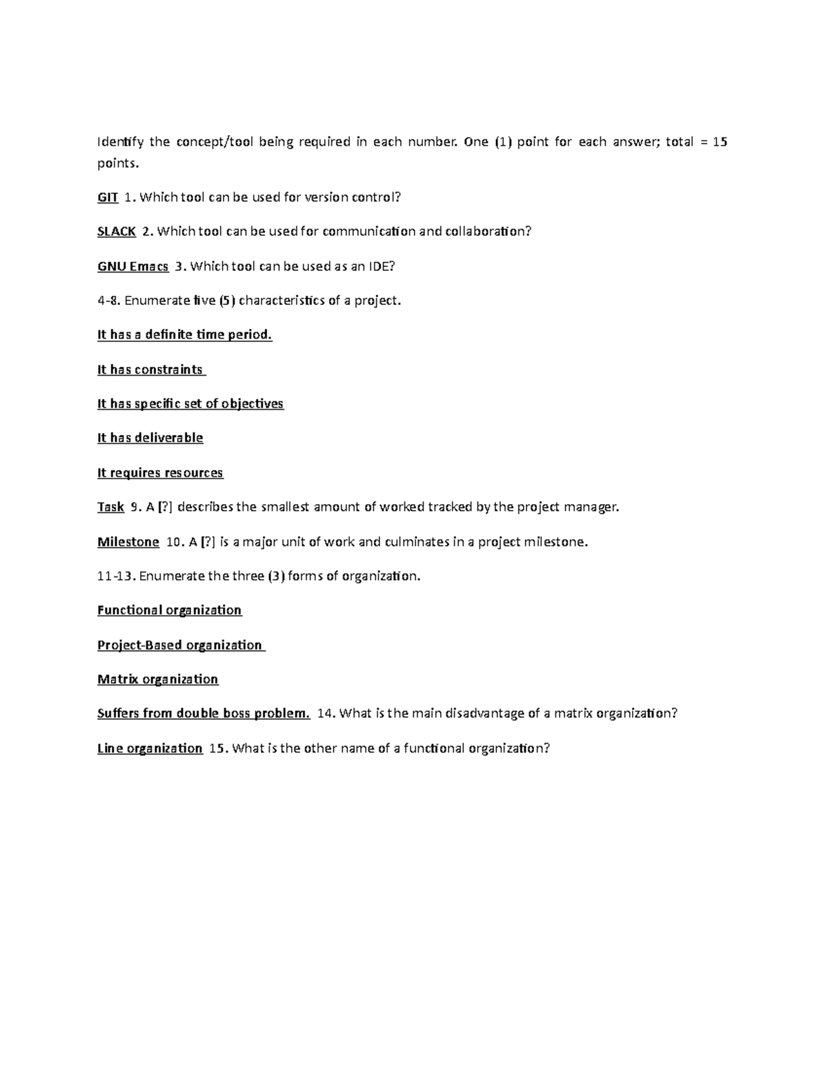 Activity 14 - Identify the concept/tool being required in each number ...