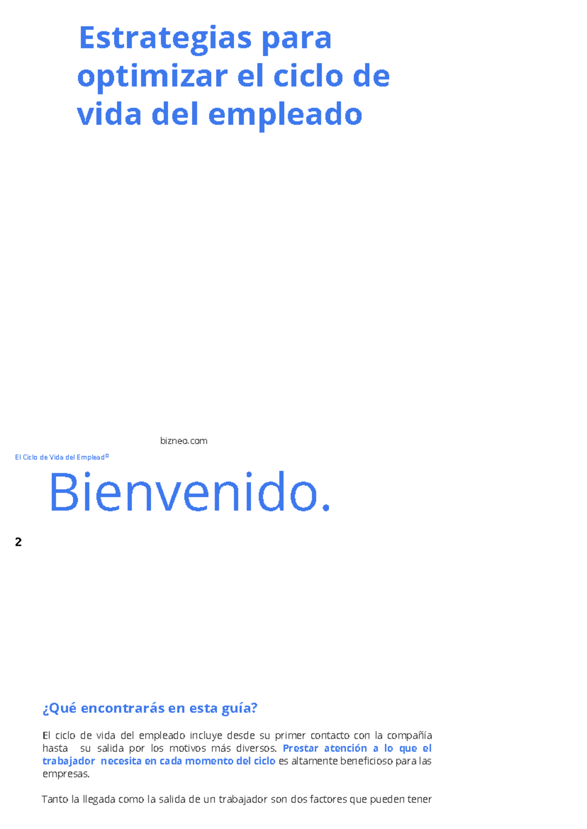Guia+ciclo+vida+empleado - Estrategias para optimizar el ciclo de vida del empleado bizneo El ...