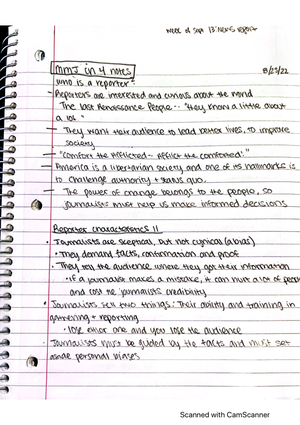 Intro to Journalism Chapter 1 notes pt 2 - JOUR 2331 - Georgia Southern ...