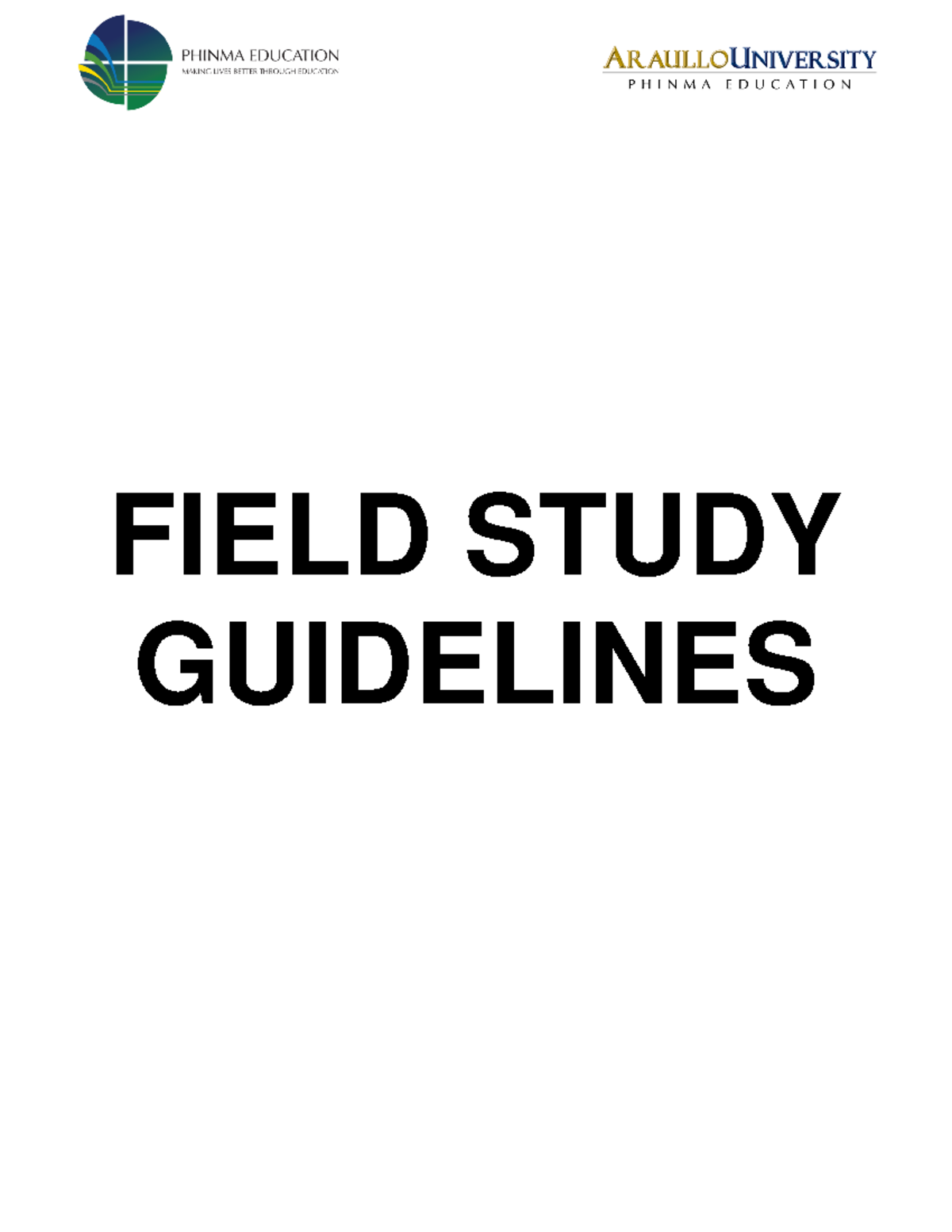 Inbound 824353647015205454 - FIELD STUDY GUIDELINES Schedule and ...