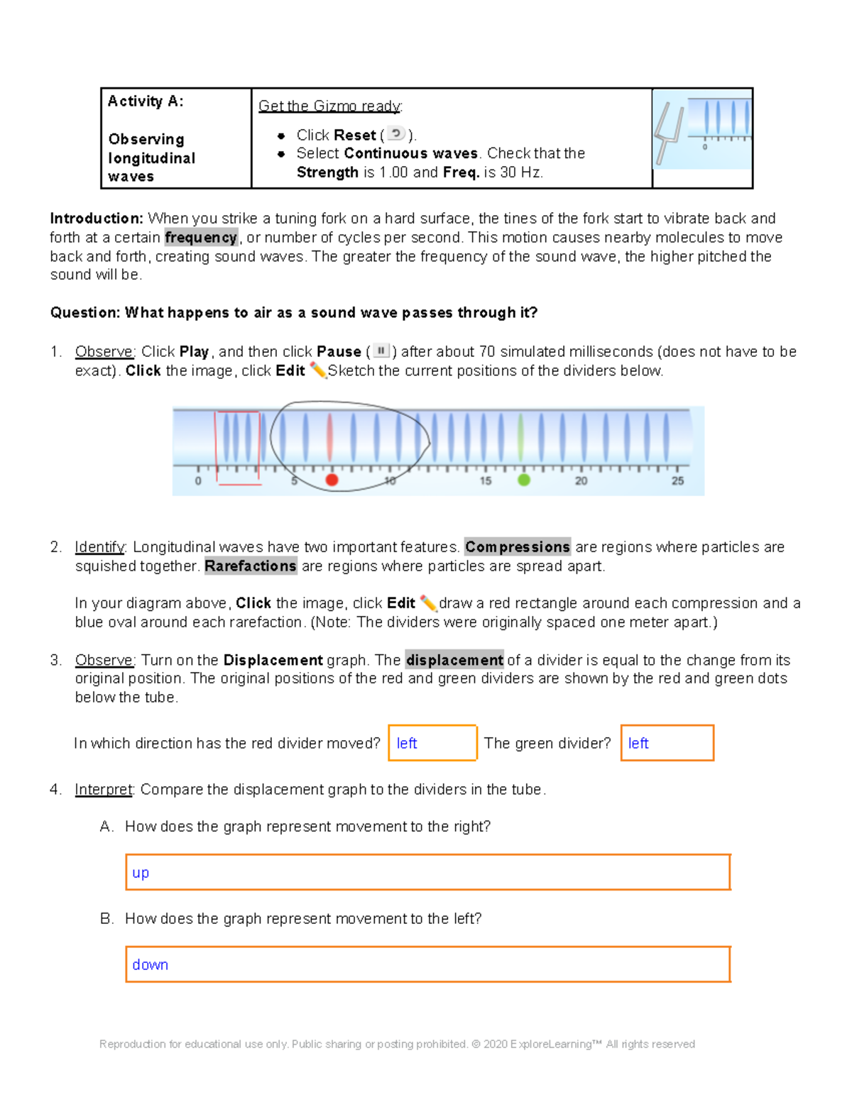 Waves Lab - Activity A: Observing longitudinal waves Get the Gizmo ...