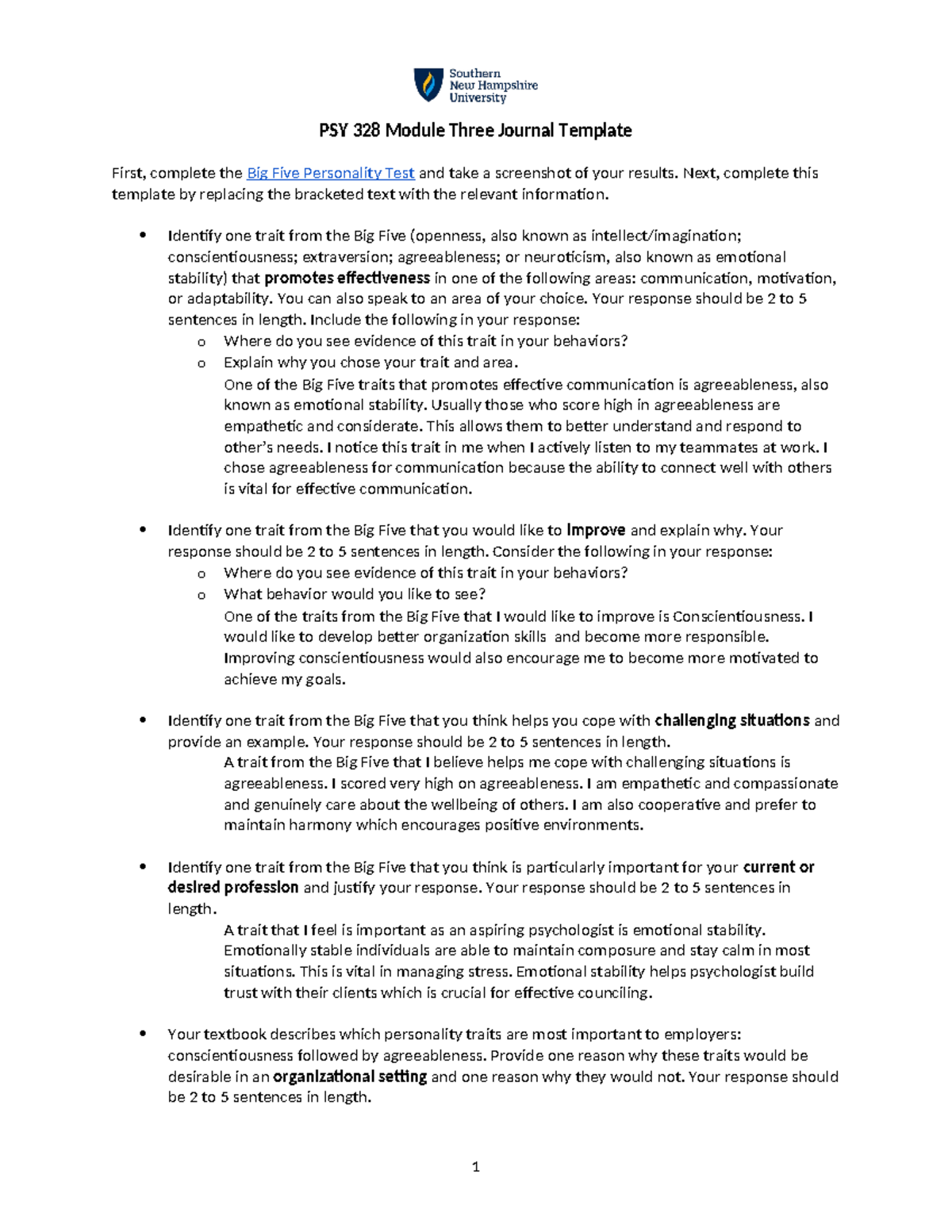 PSY328 Module Three Journalcompleteed - PSY 328 Module Three Journal ...