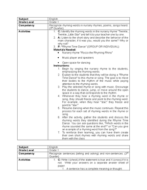 Grade 1 Curriculum MAP (ALL Subjects) - Maryhill College Lucena City ...