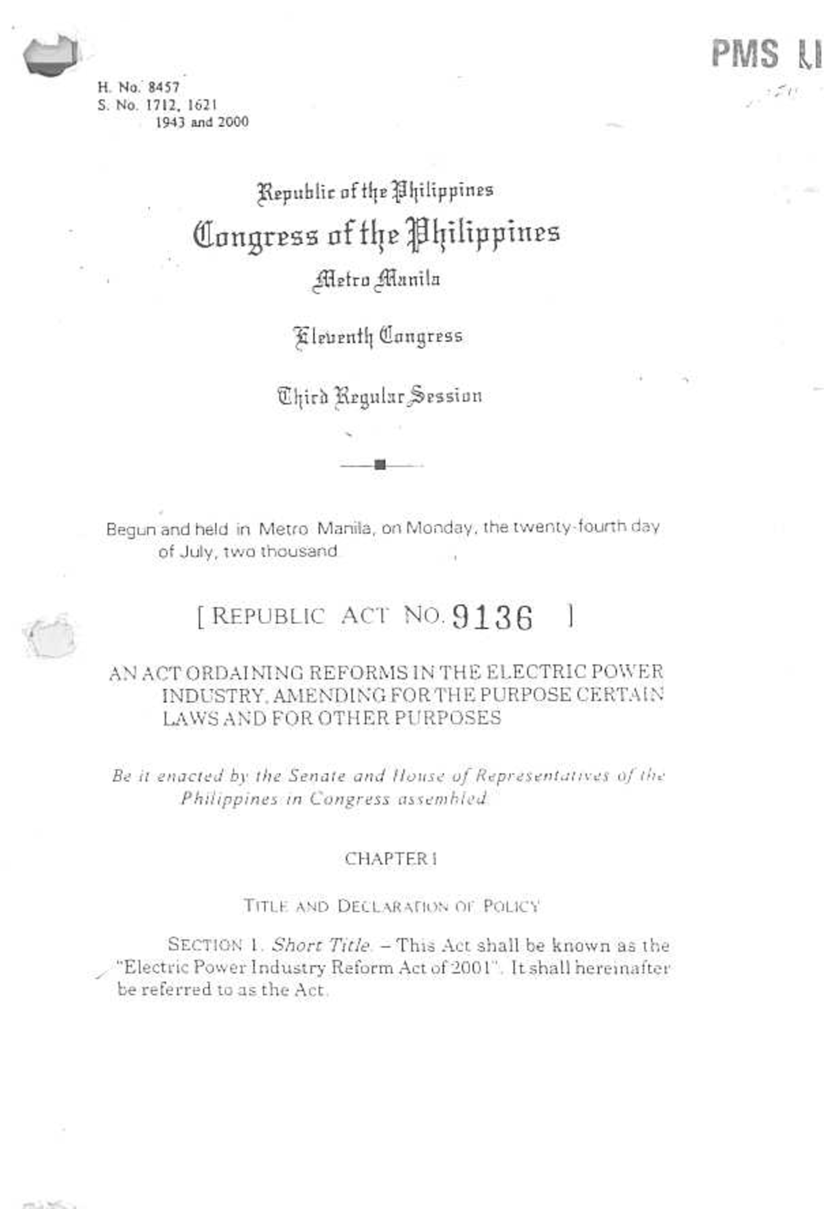 RA 9136 EPIRA LAW - Electrical engineering - Studocu