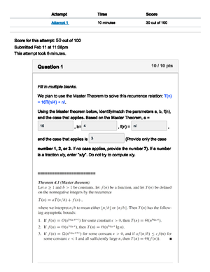 M4R - Algorithm methods review - COMP 3270 - Studocu