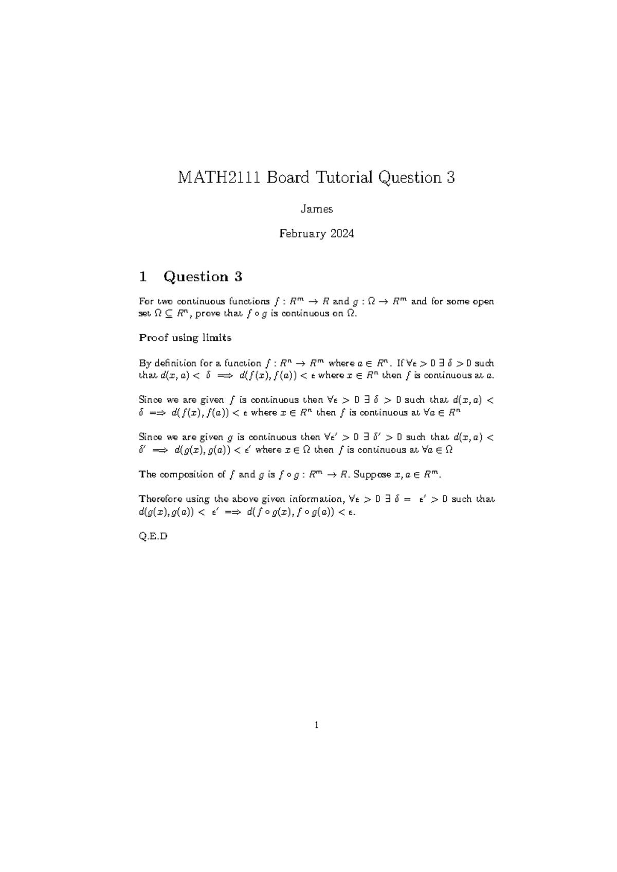 MATH2111 Board Tutorial Question 3 Proof Draft - MATH2111 Board ...