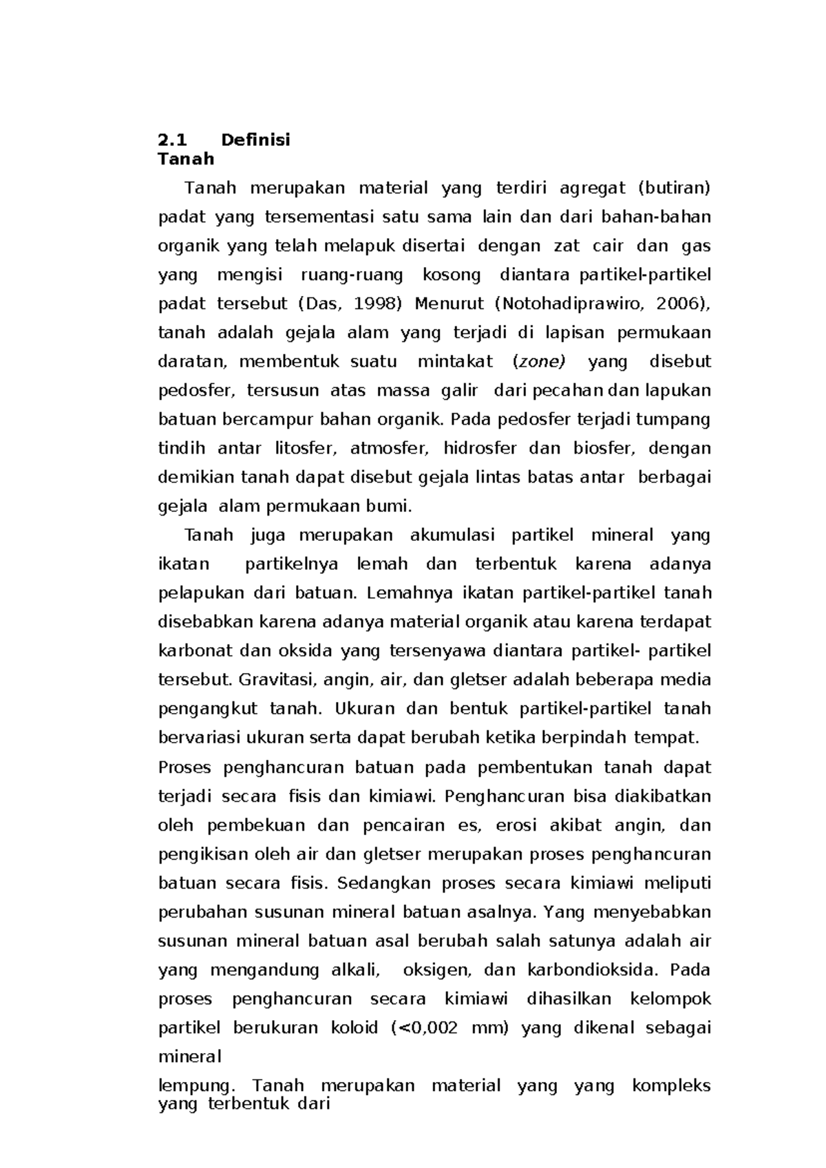 Klasifikasi Tanah - 2 Definisi Tanah Tanah merupakan material yang ...