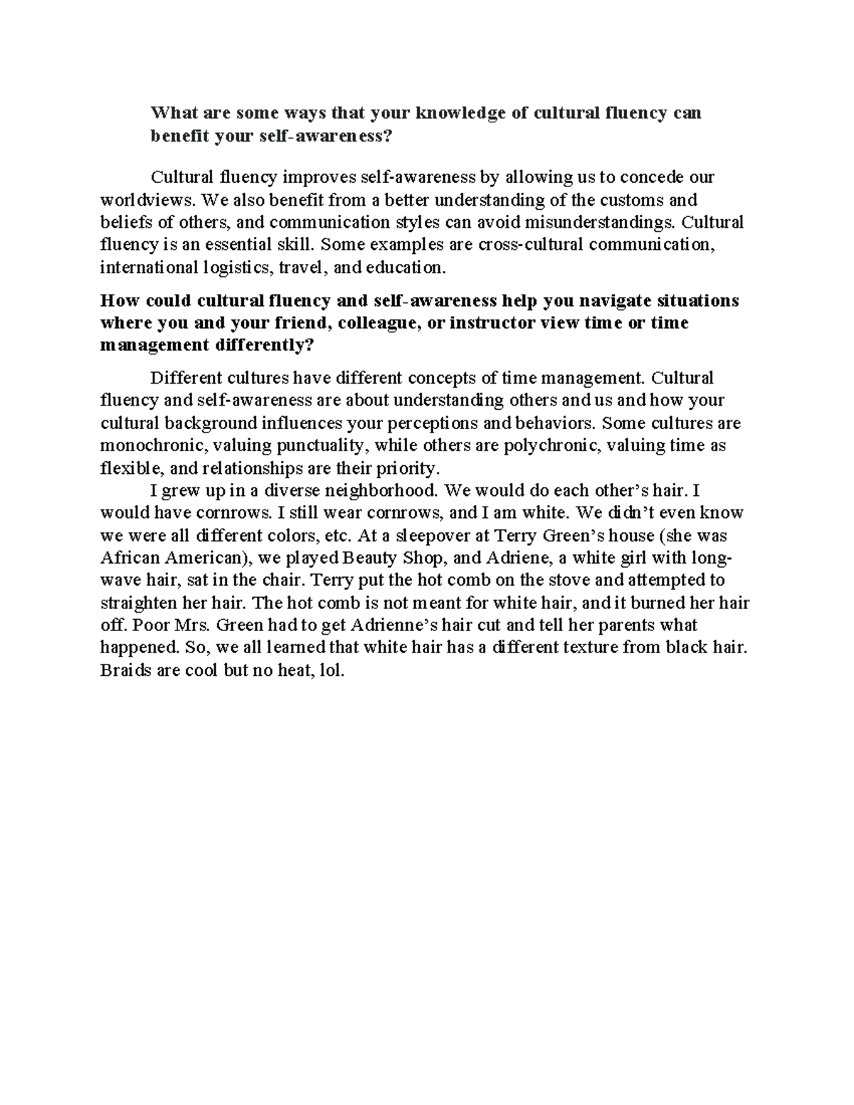 Phy 105-3-1 - Got an A - What are some ways that your knowledge of ...