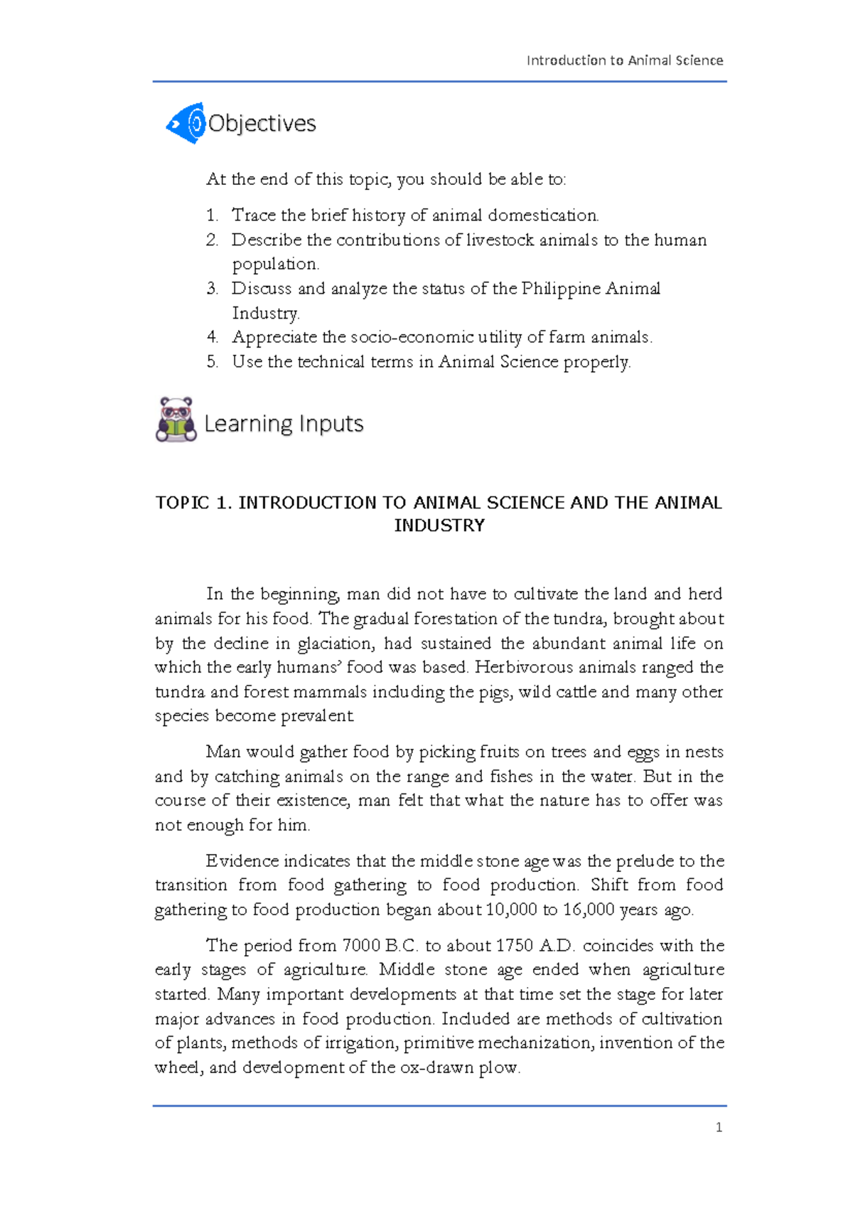 Module lect 1 introduction - At the end of this topic, you should be able to: Trace the brief ...