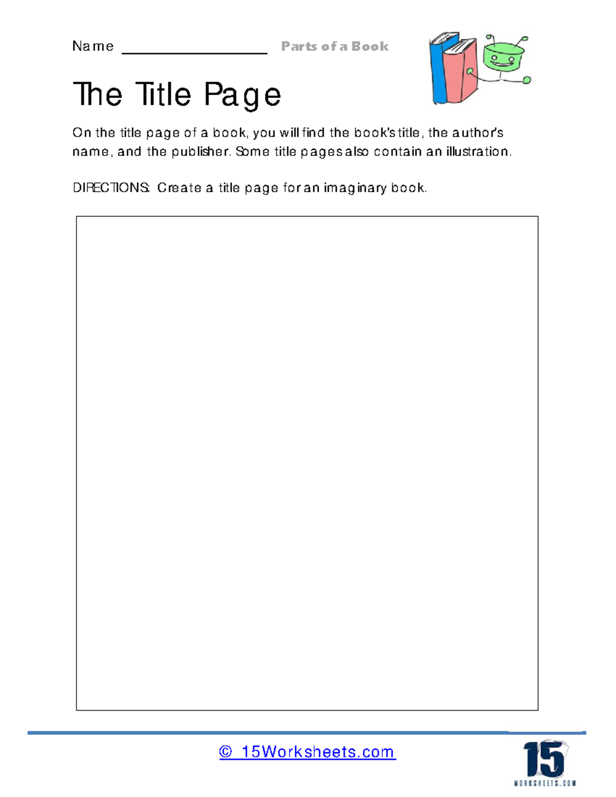 15-103 - Parts of a Book - Secondary Education - Name Parts of a Book ...