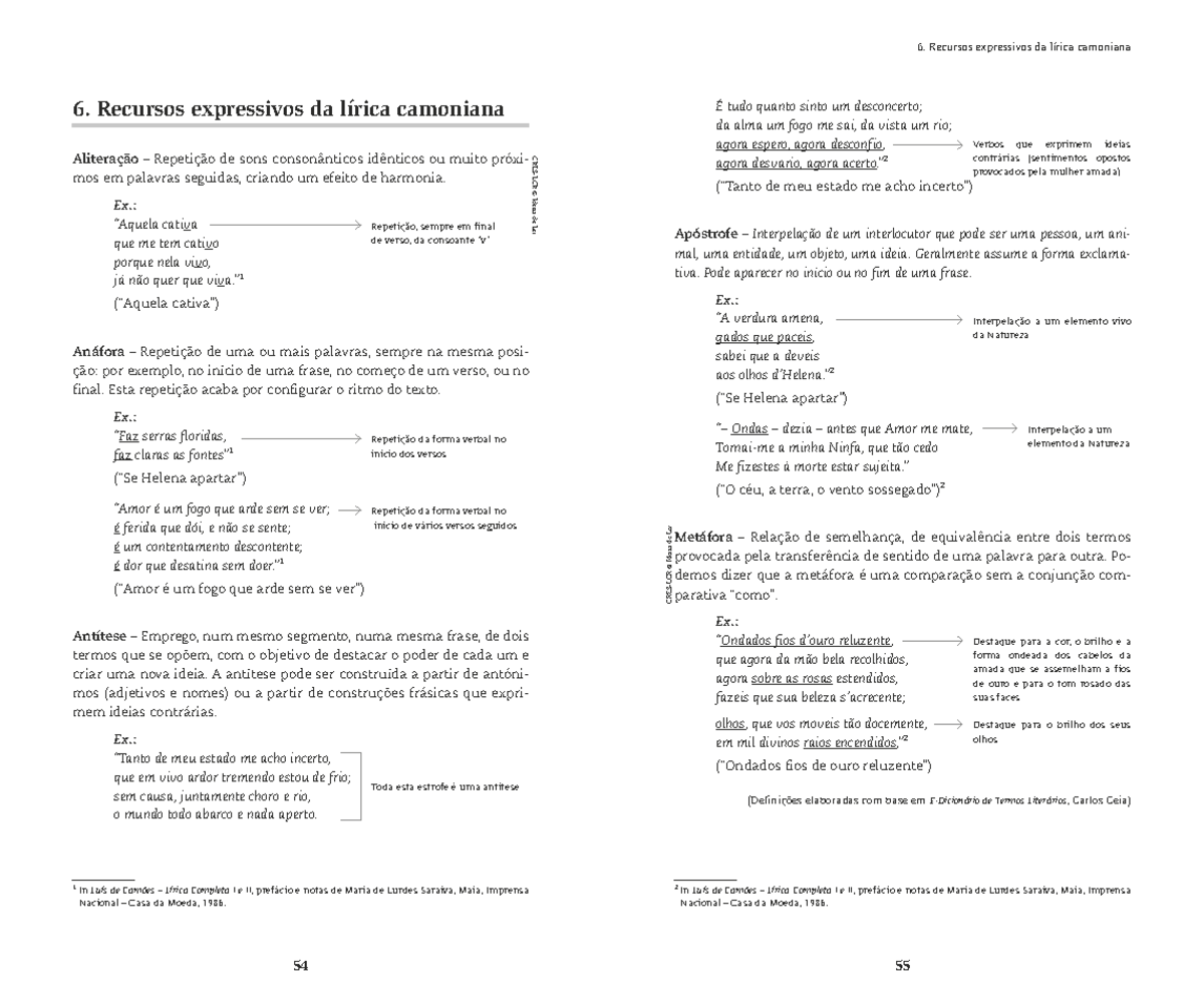 Recurso expressivos Figuras de estilo/ Recursos - 54 CRES-LCR © Ideias ...